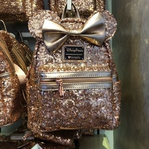 Disney | Bags | Rose Gold Minnie Mouse Backpack | Poshmark